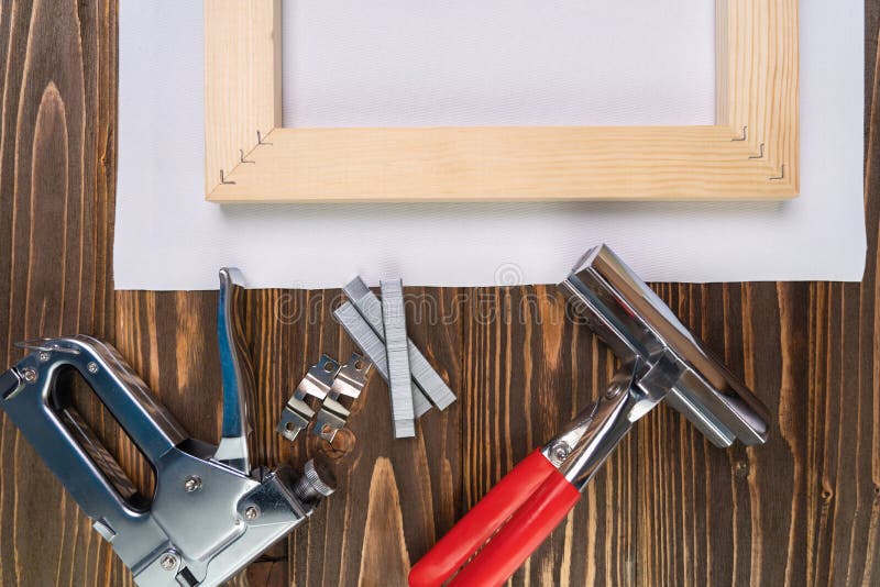 Synthetic Canvas and Stretchers. Tool for the Production of Paintings ...