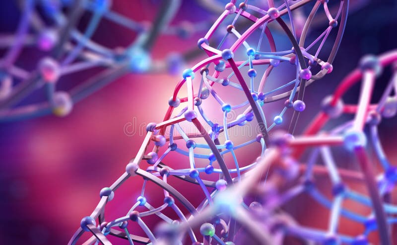 Synthetic Cyber DNA Molecule. Artificial Intelligence Neural Network ...