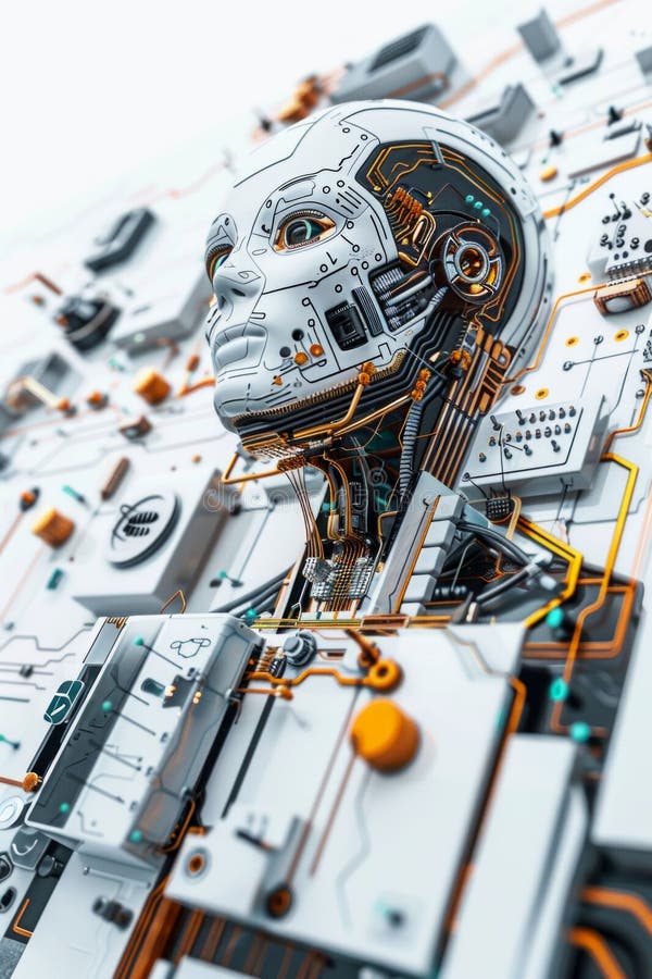 Synthetic Intellect: a Portrait of AI Innovation. Generative Ai Stock ...