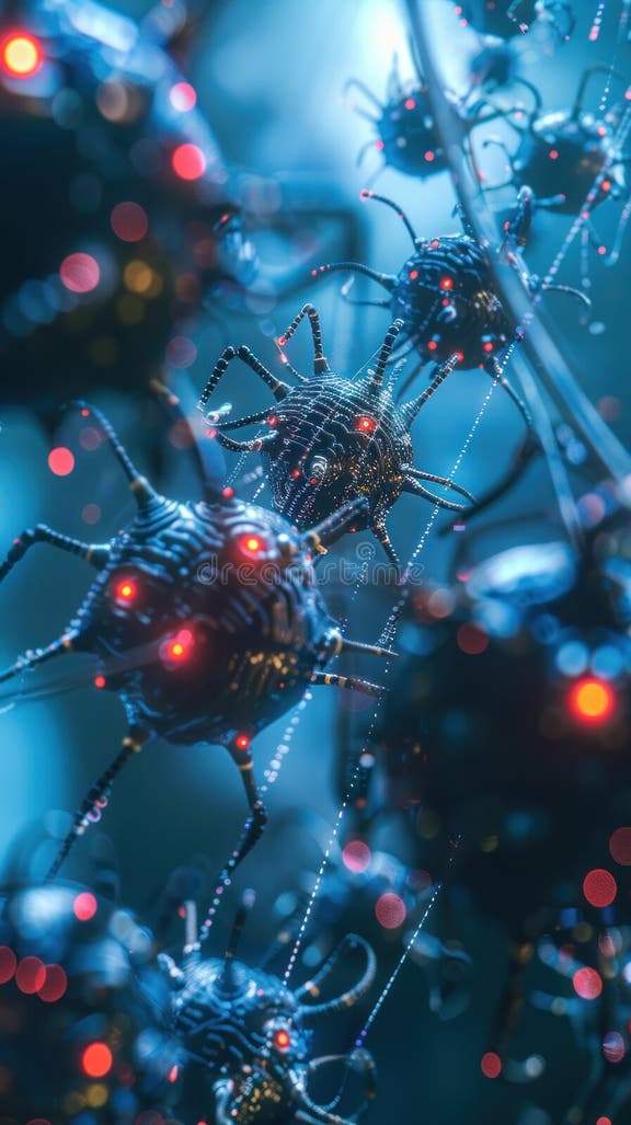 Synthetic Intelligence Core, Glowing Abstract ,Generative AI Stock ...