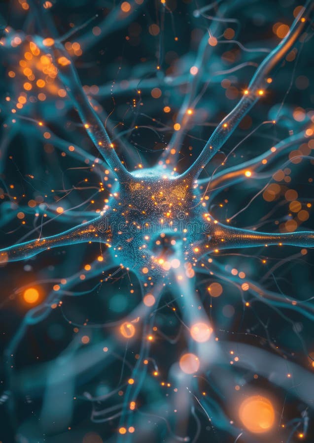 Synthetic Intelligence Core, Glowing Abstract ,Generative AI Stock ...