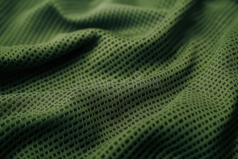 Close-up of Textured Fabric with Grid Pattern, Green and Black ...