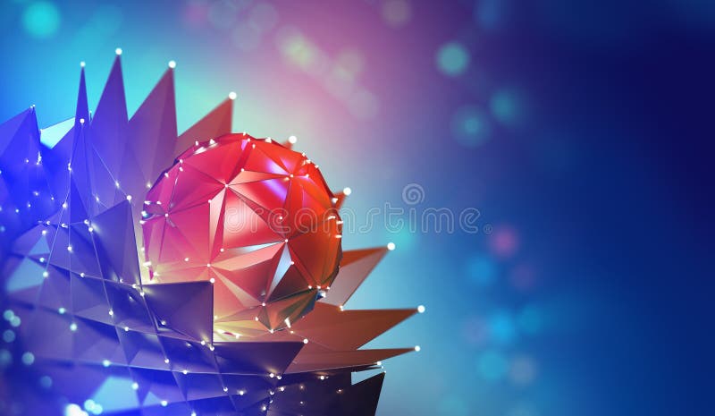 Synthetic Mind, Artificial Intelligence 3D Illustration Stock ...