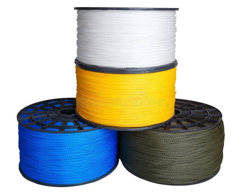 Synthetic rope coils stock photo. Image of cord, plastic - 103592654