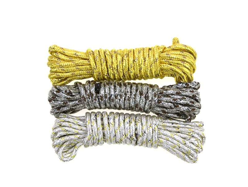 Nylon Rope or High Density Polyethylene Rope in White Background Stock ...
