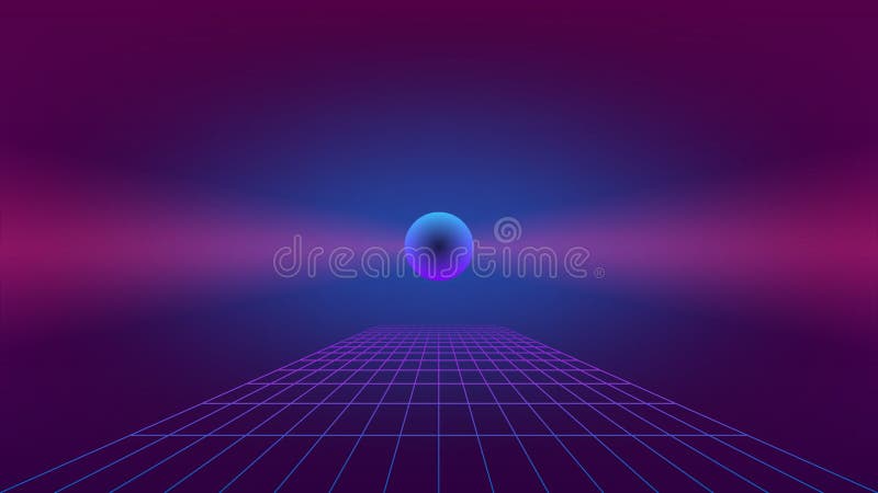 Synthwave Background. 80s Retro Style Stock Vector - Illustration of ...