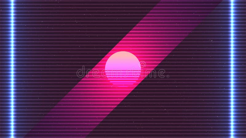 Synthwave Background. 80s Style Sun on Dark Backdrop. Retro Future Sci ... Synthwave Background. 80s Style Sun on Dark Backdrop. Retro Future Sci ...