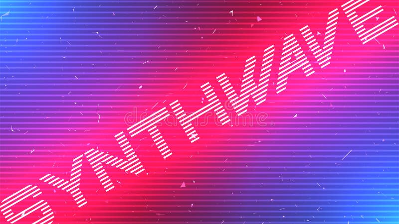 Synthwave Banner Template. 80s Background Stock Vector - Illustration ...