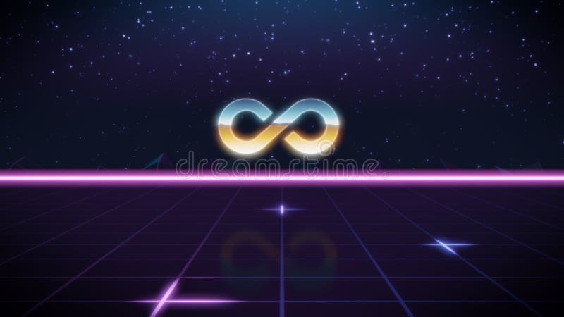 A Chrome Infinity Sign Isolated on White Stock Illustration ...