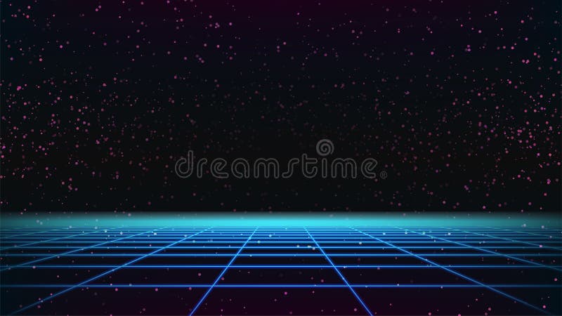 Futuristic Sci Fi Grid Landscape Stock Illustrations – 1,786 Futuristic ...