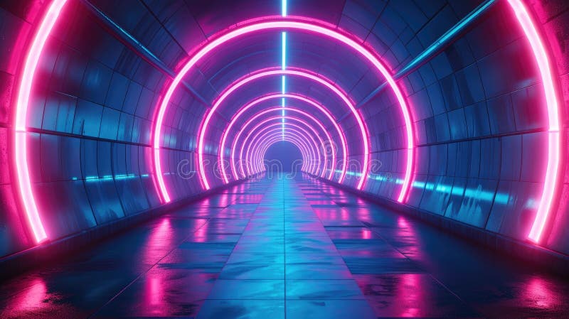 Synthwave Serenity: Abstract Cyber Background. Stock Illustration ...