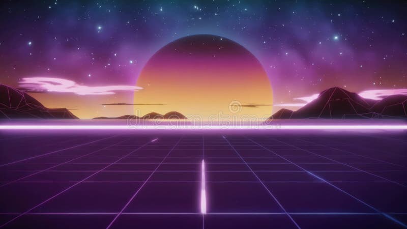 Space Landscape Featuring a Red Nebula , Surrounded by Sparkling Stars ...