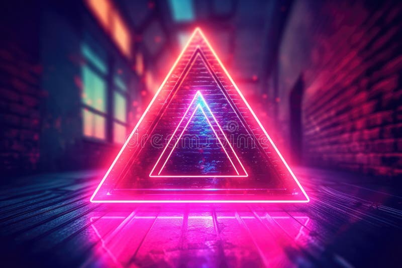 Synthwave Triangle, Photorealistic. Generative AI Weber. Stock ...