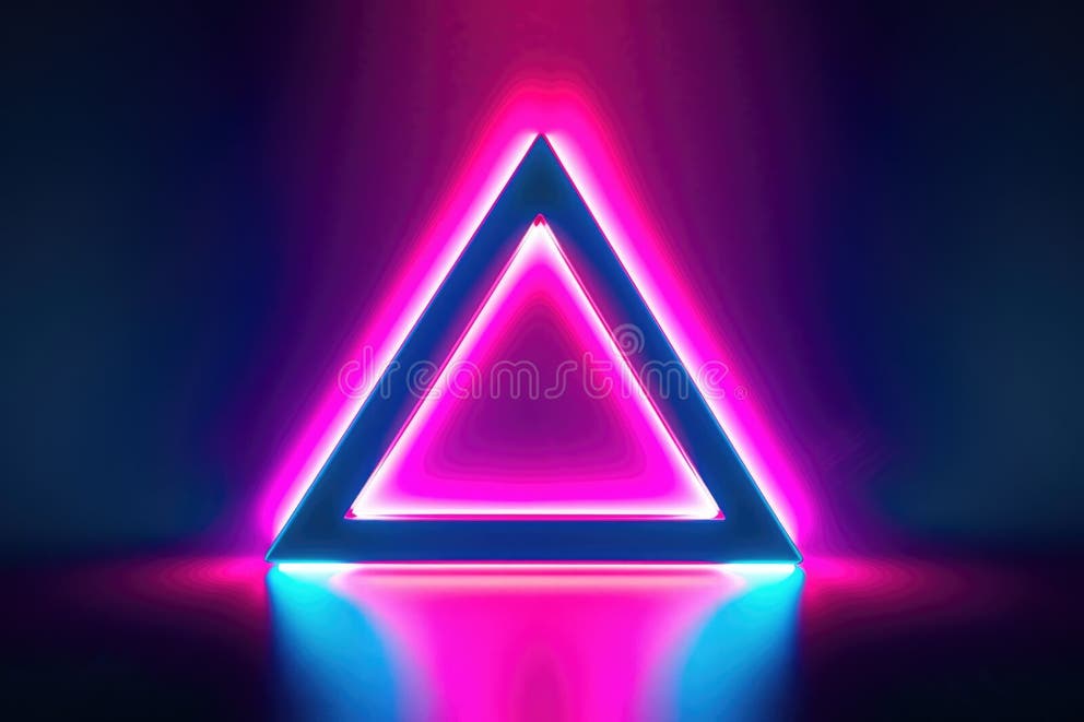 Synthwave Triangle, Photorealistic. Generative AI Weber. Stock ...