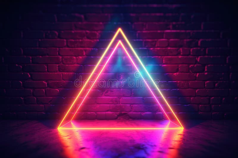 Synthwave Triangle, Photorealistic. Generative AI Weber. Stock ...