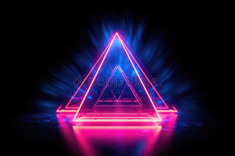 Synthwave Triangle Photorealistic Generative Ai Weber Stock Photos ...