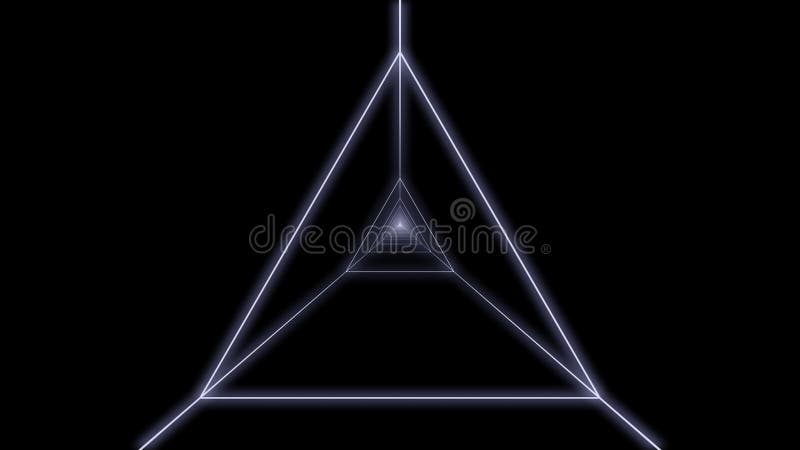 Synthwave Triangle Tunnel Background 3d Render Retro Stock Illustration ...
