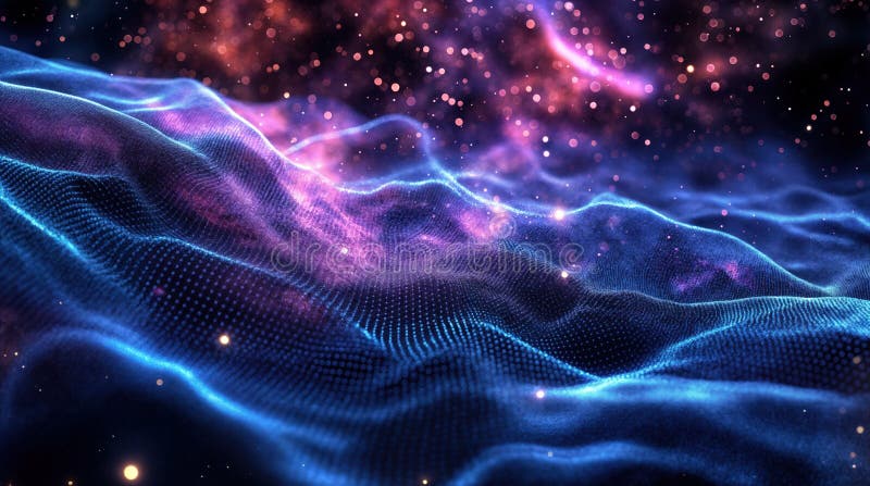 Synthwave Wireframe Abstract Stock Illustration - Illustration of ...