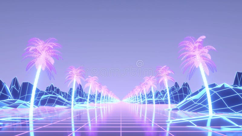 Synthwave Trees Stock Illustrations – 316 Synthwave Trees Stock ...