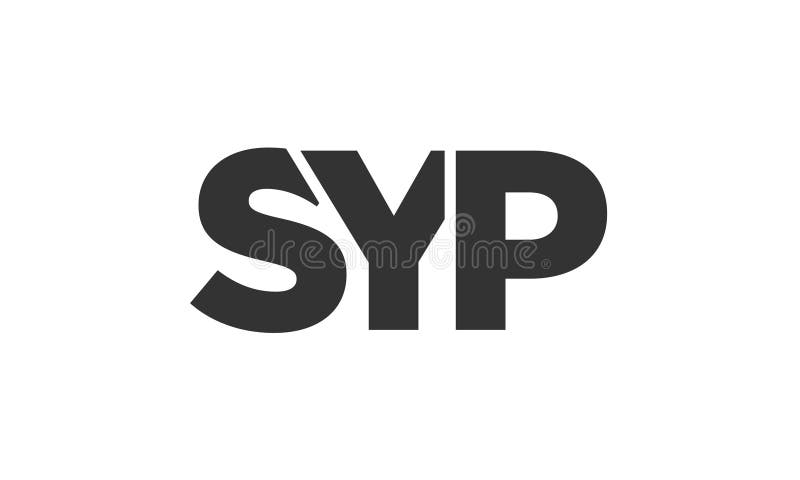 SYP Logo Design Template with Strong and Modern Bold Text. Initial ...