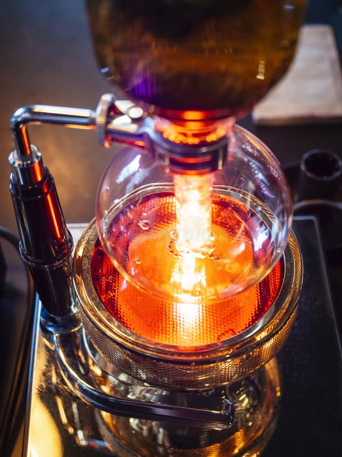 Syphon Coffee Maker in Cafe Restaurant Stock Image - Image of belgian ...