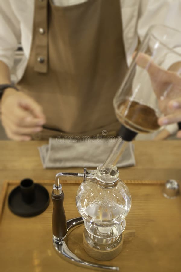 Syphon Coffee Maker in Craft Cafe Stock Image - Image of brewing, tasty ...