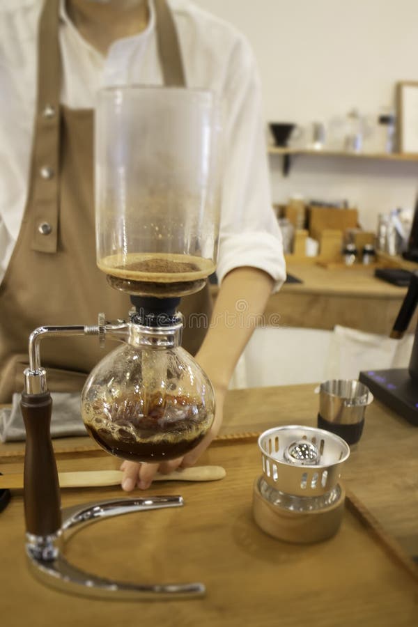 Syphon Coffee Maker in Craft Cafe Stock Photo - Image of filter, tool ...