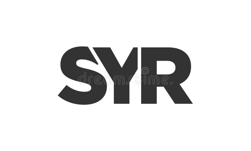 SYR Logo Design Template with Strong and Modern Bold Text. Initial ...