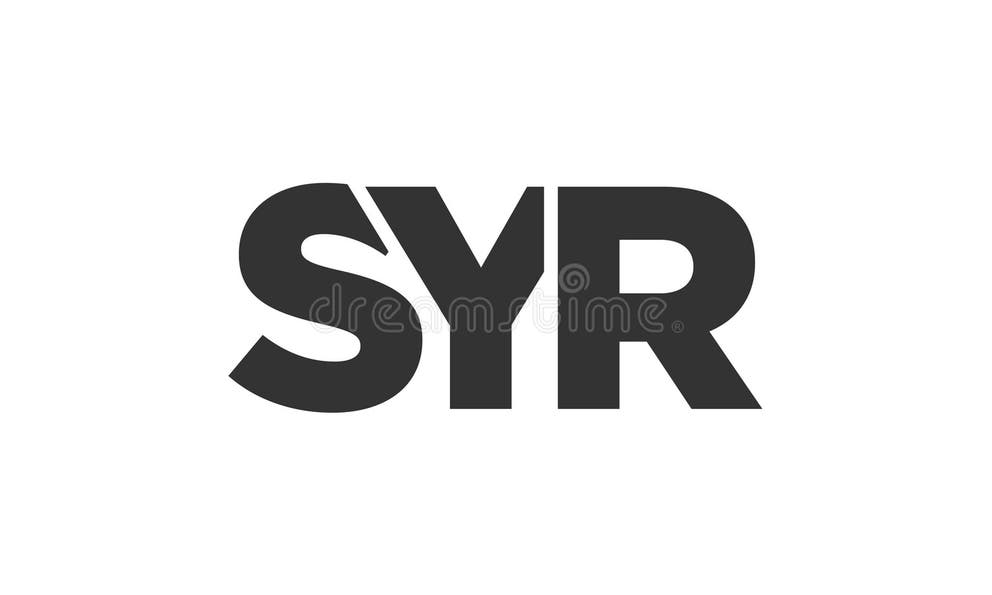 SYR Logo Design Template with Strong and Modern Bold Text. Initial Based Vector Logotype ...
