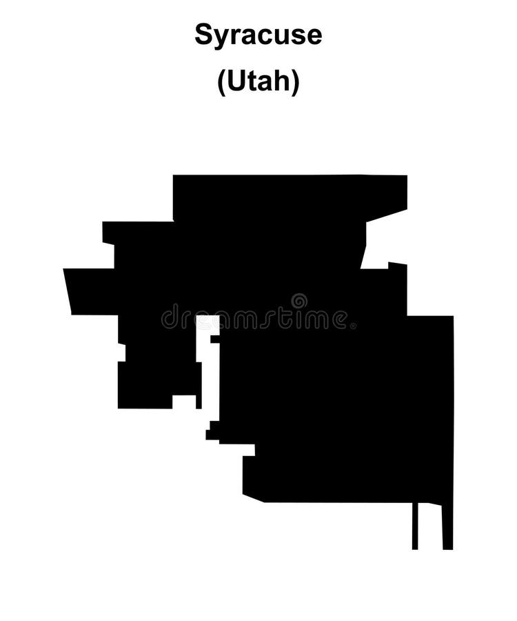 Syracuse outline map stock vector. Illustration of utah - 357615229