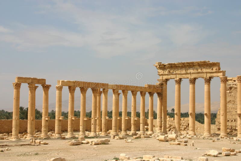 Syria stock photo. Image of stone, column, tower, sand - 689024