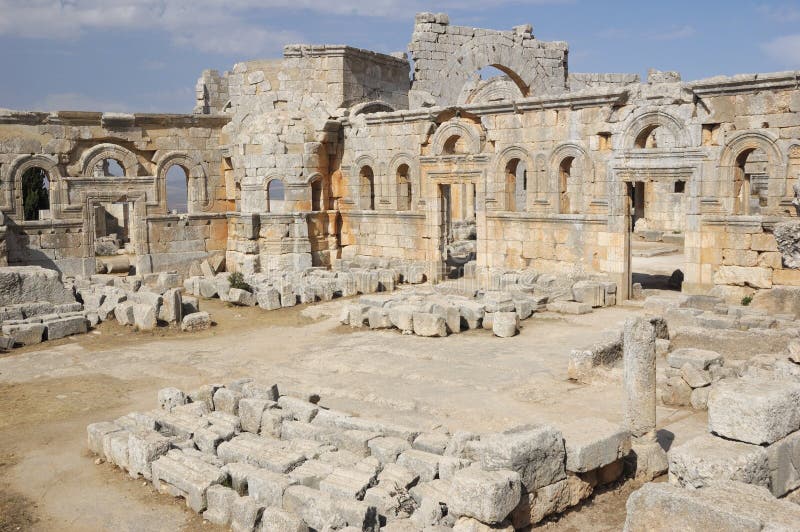 Palmyra Desert Ruins Arab Fort Syria Stock Image - Image of built ...