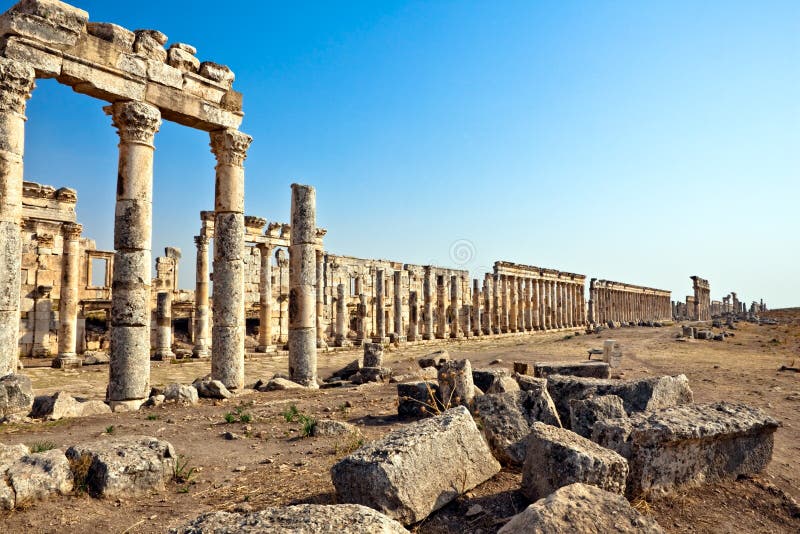 Syria - Apamea stock image. Image of historical, city - 11962683
