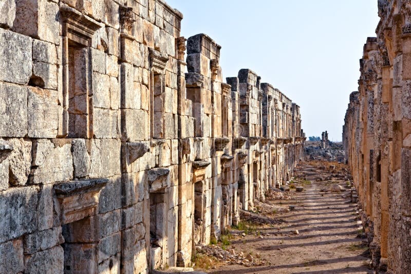 Syria - Apamea stock photo. Image of column, culture - 11962734