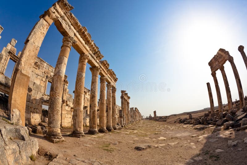 Syria - Apamea stock photo. Image of apamea, fortification - 11962744