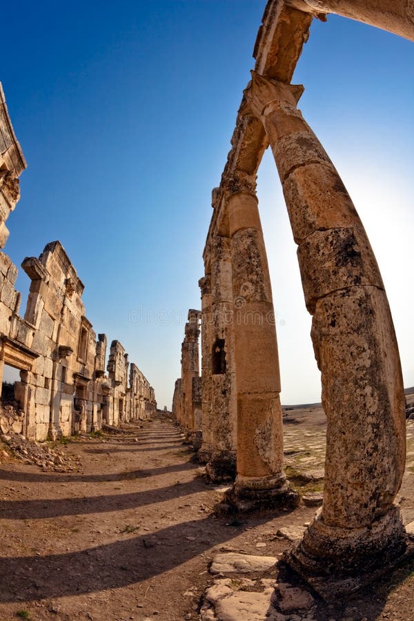 Syria - Apamea stock photo. Image of fortification, mediterranean ...