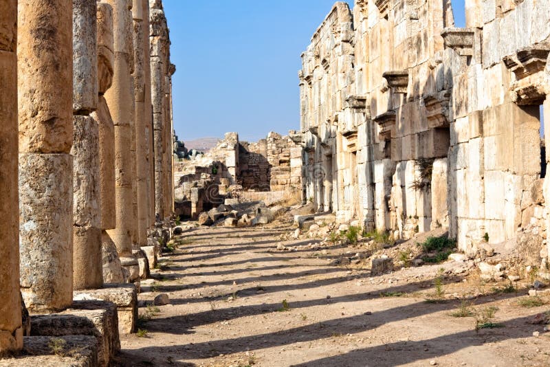 Syria - Apamea stock image. Image of famous, historic - 11962785