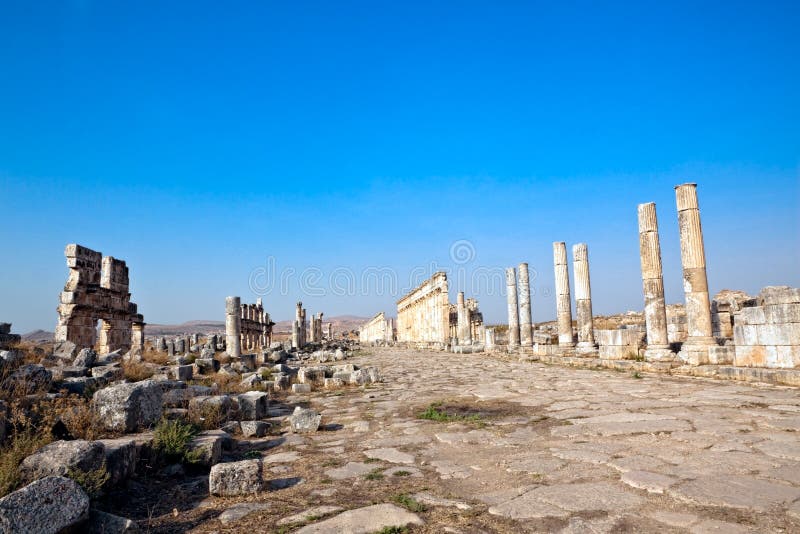 Syria - Apamea stock image. Image of historic, maximus - 11962849