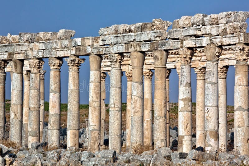 Syria - Apamea stock image. Image of apameia, archeology - 11962889