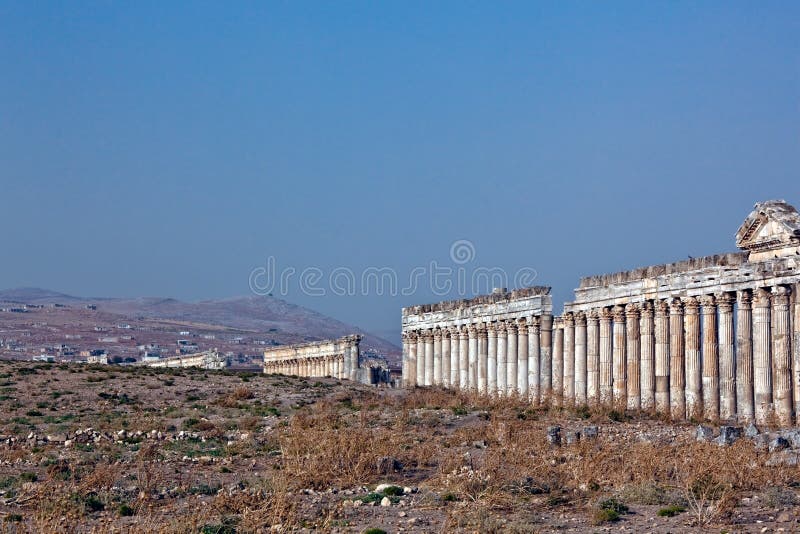 Syria - Apamea stock photo. Image of afamia, arabia, arabic - 11962896