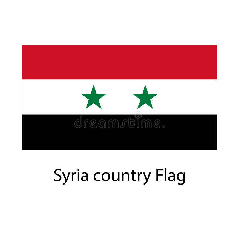 Syria Country Flag Hand Drawing Illustration Vector Based Drawing Stock ...