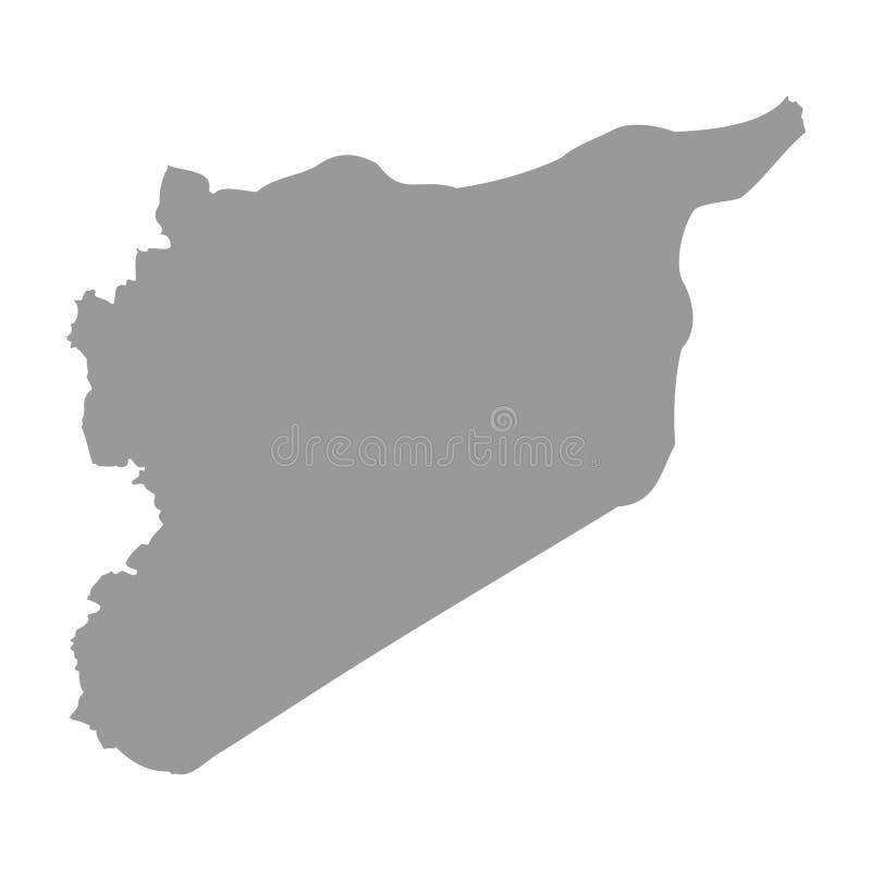 Syria Vector Country Map Silhouette Stock Vector - Illustration of ...