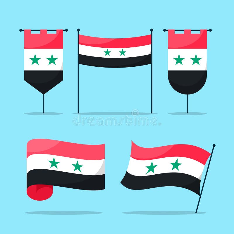 Syria flag collection stock vector. Illustration of text - 268943793