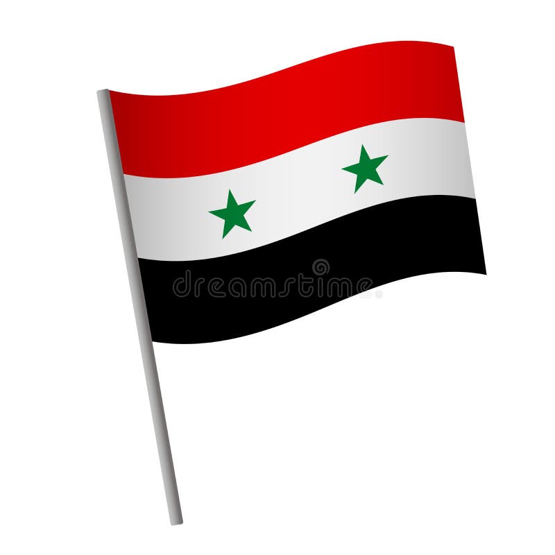 Syria flag icon stock illustration. Illustration of country - 135855997