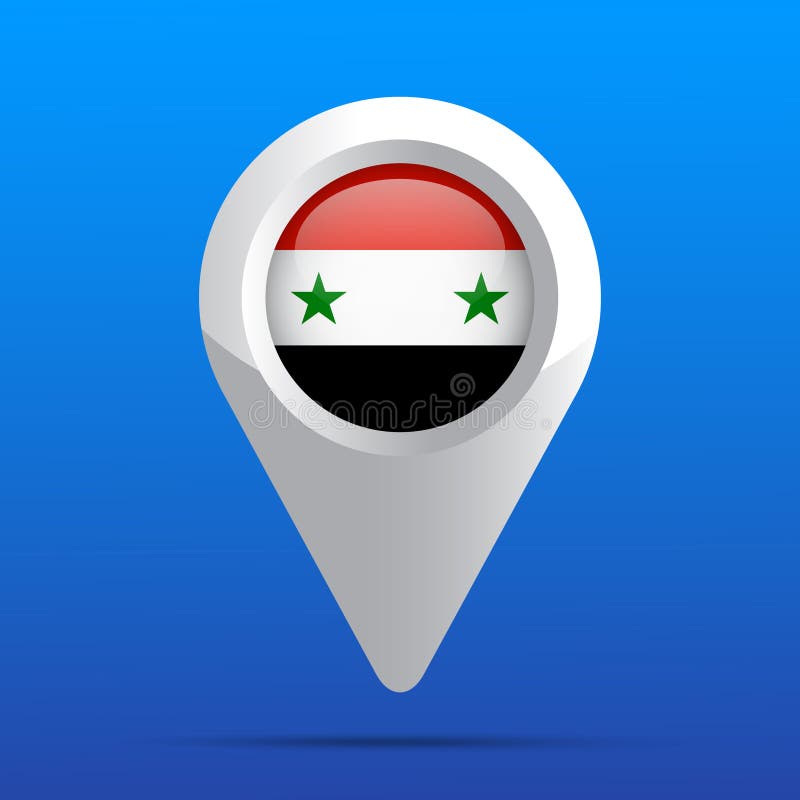 Syria map with flag stock vector. Illustration of world - 269864776