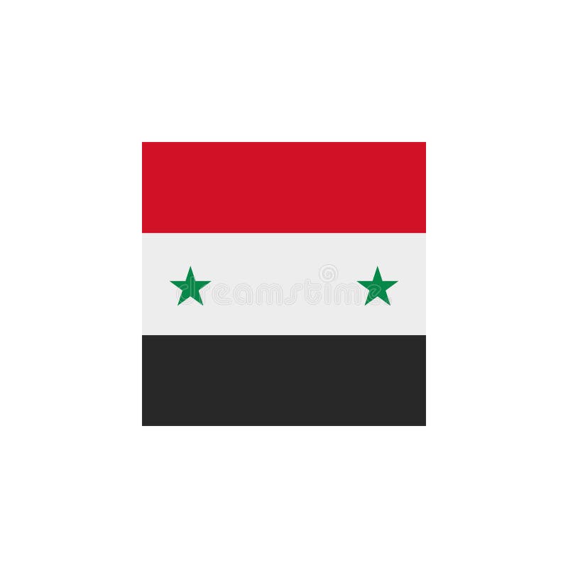Syria Flag Vector Square Icon - Illustration. Flag of Syria Stock ...