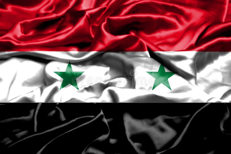 Syria Flag Waving in the Wind. Stock Illustration - Illustration of ...