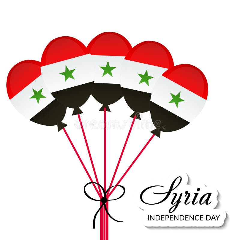 Syria Independence Day. stock illustration. Illustration of holiday ...
