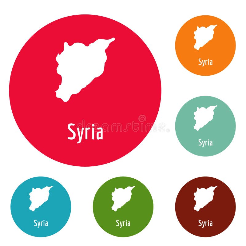 Syria Map in Black Vector Simple Stock Vector - Illustration of ...