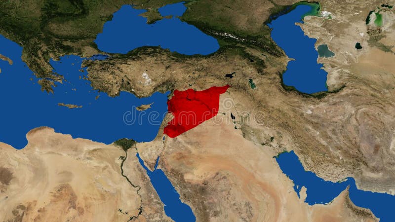 Syria Map 3D Rendering Syrian Arab Republic Stock Illustration ...